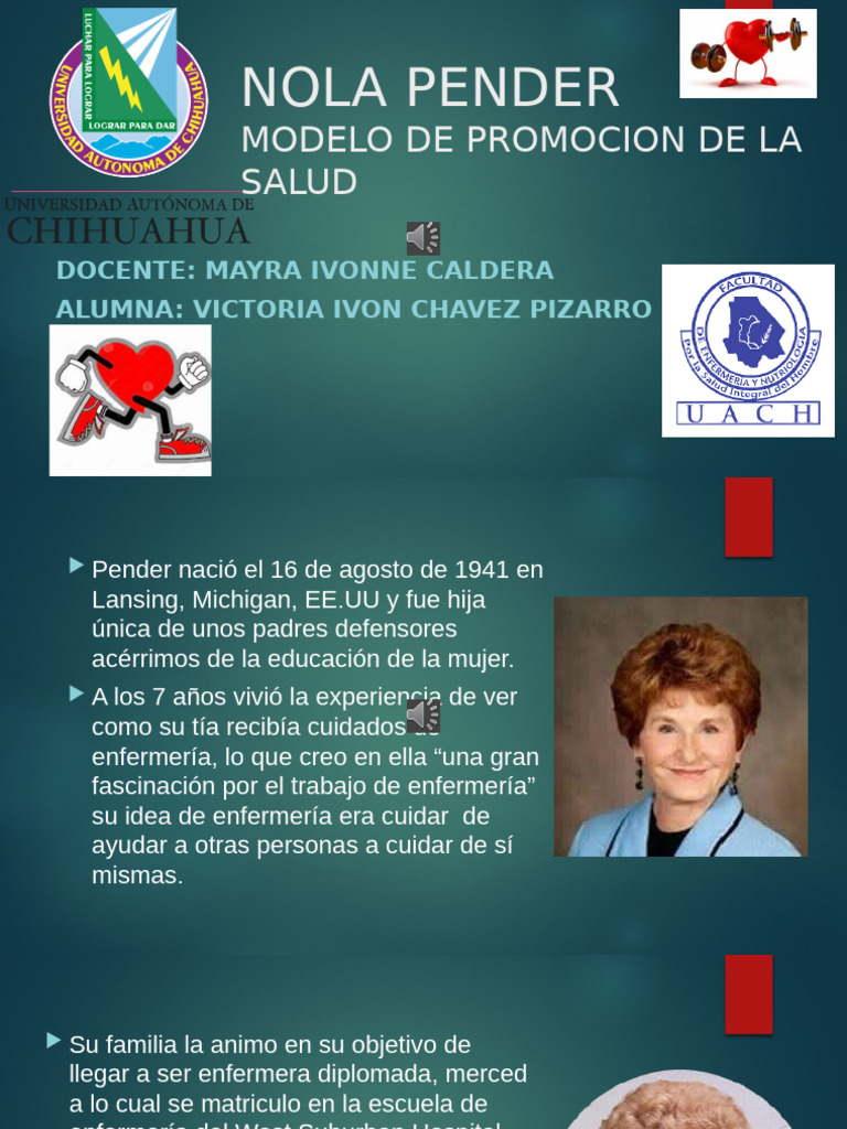 Modelo de Promocion de La Salud Nola Pender | PDF | Comportamiento | Enfermería