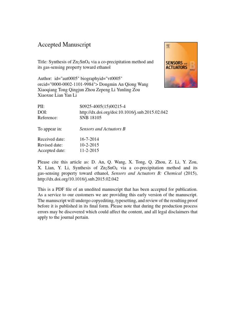 an2015 | PDF | Zinc Oxide | X Ray Crystallography