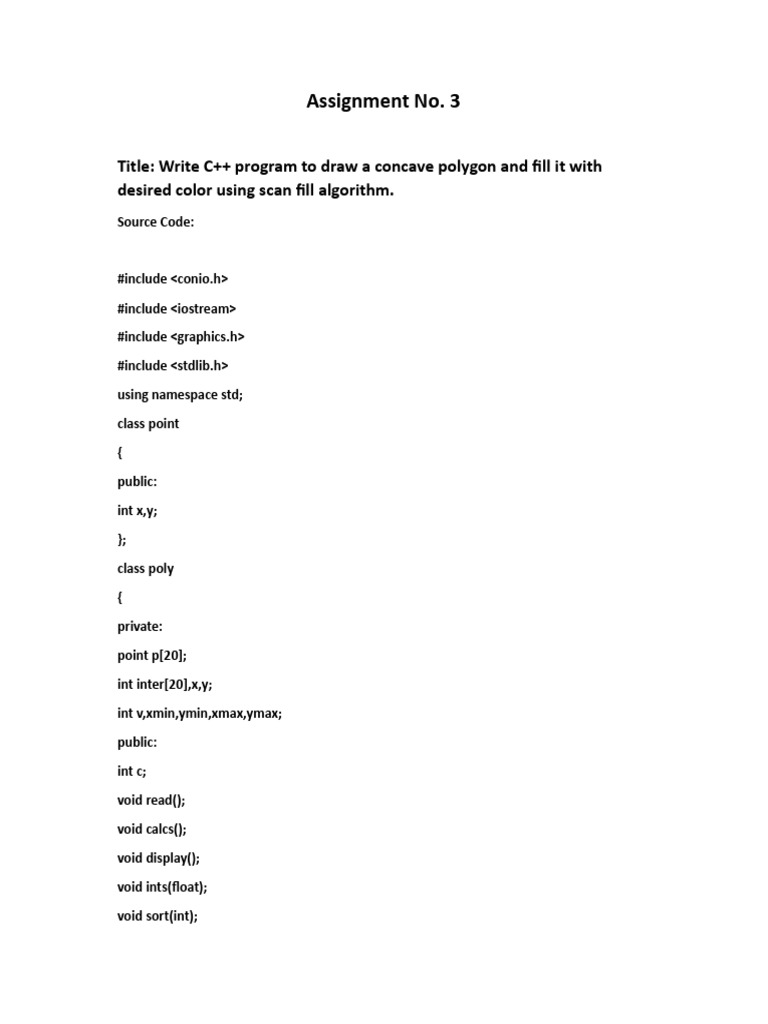 Assignment No3 CG | PDF