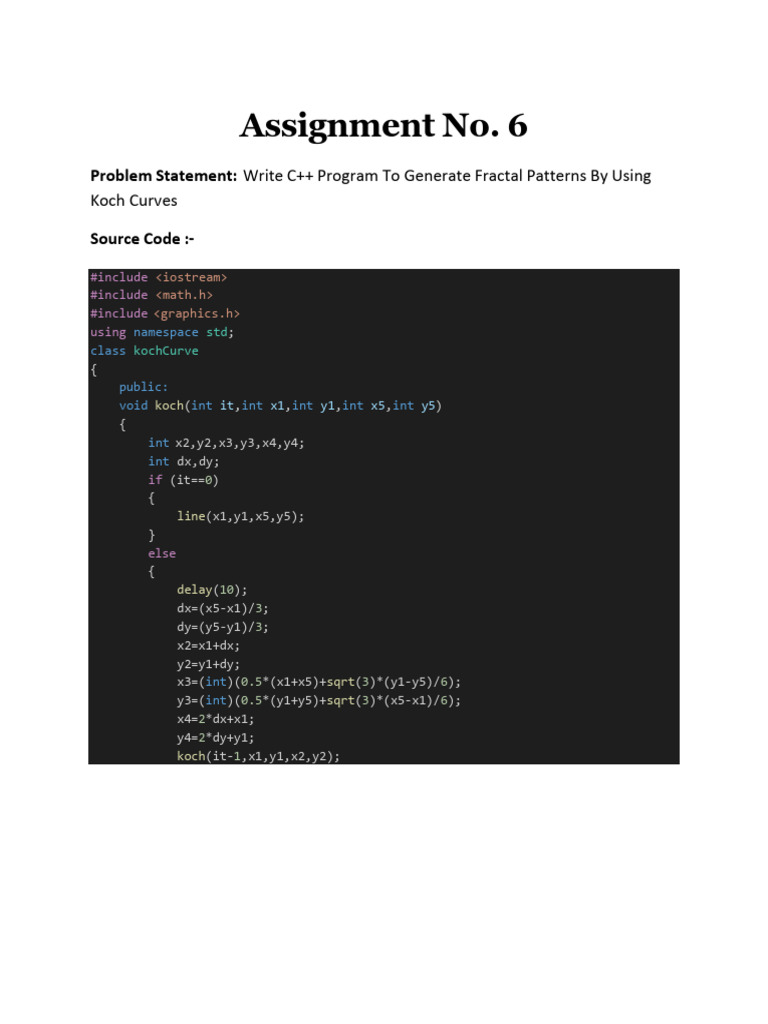 Assignment No6 CG | PDF
