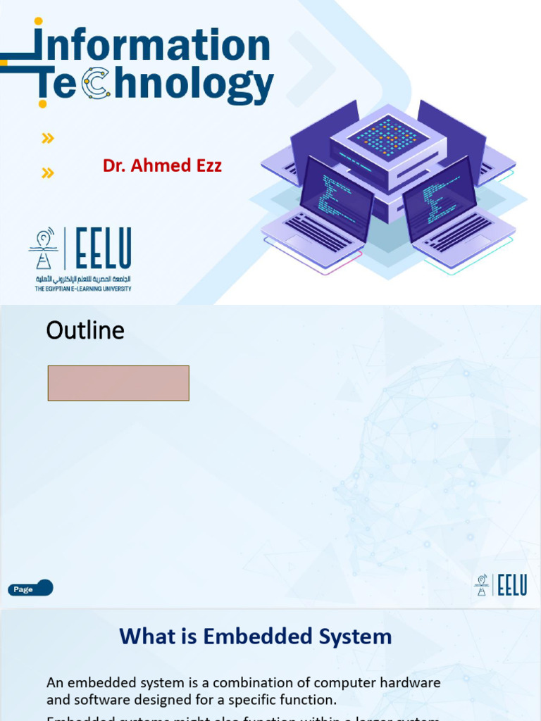 Embedded System Lec - Week1 | PDF | Microcontroller | Microprocessor