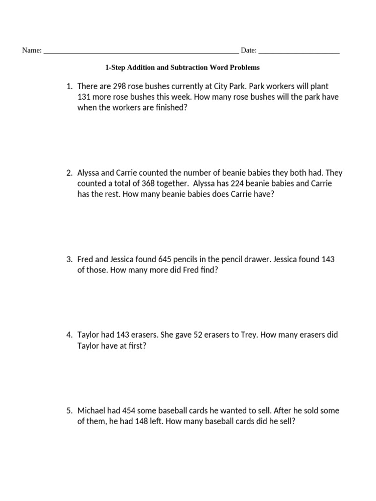 1stepwordproblems-1 | PDF