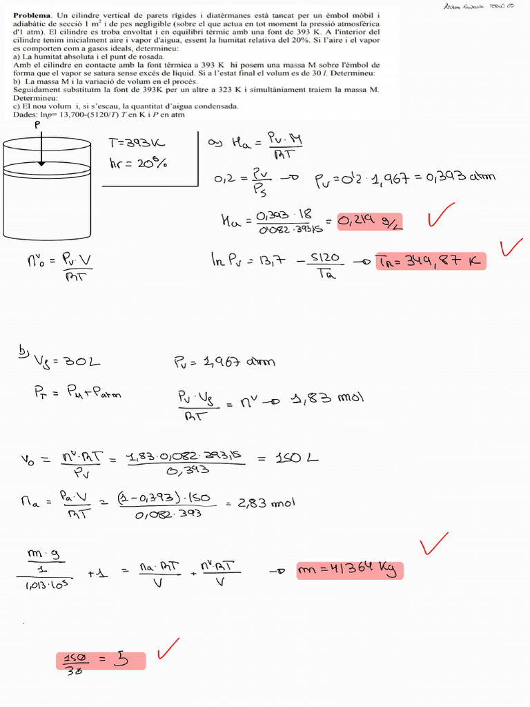 Exercicis Termo | PDF