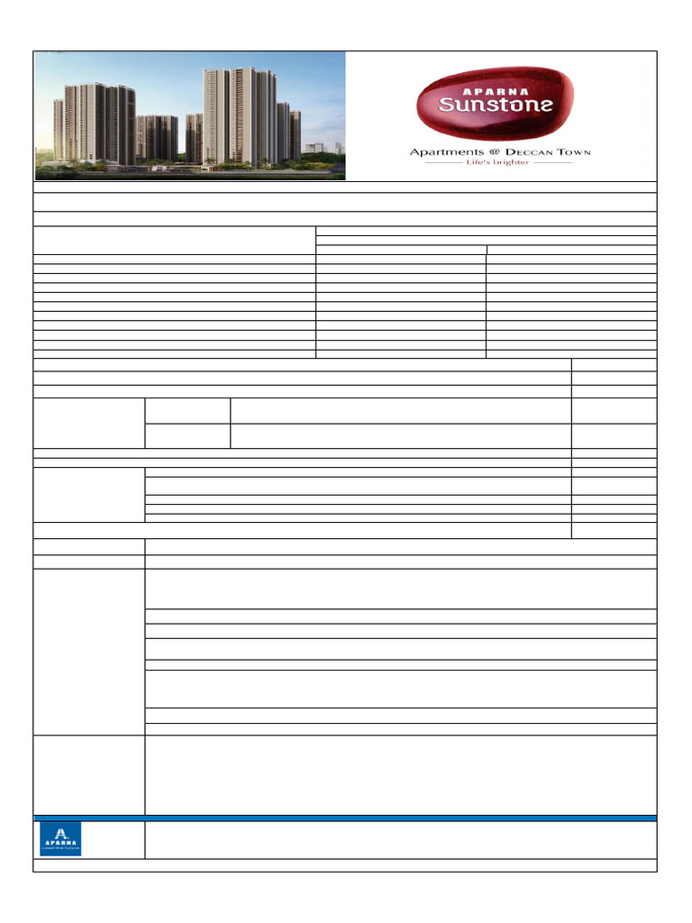 Aparna Sunstone - Price List - 10.10.2024 | PDF | Payments | Cheque