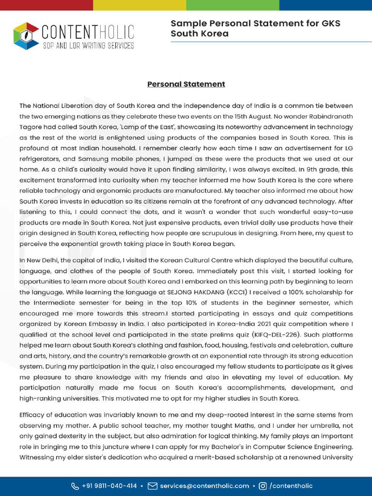Personal Statement | PDF
