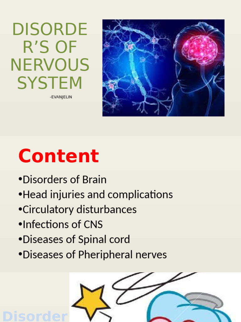 Disorders of Nervous System | PDF | Neurological Disorders | Nervous System