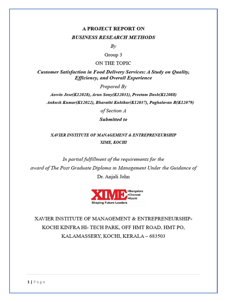 Brm Report | PDF | Usability | Customer Satisfaction