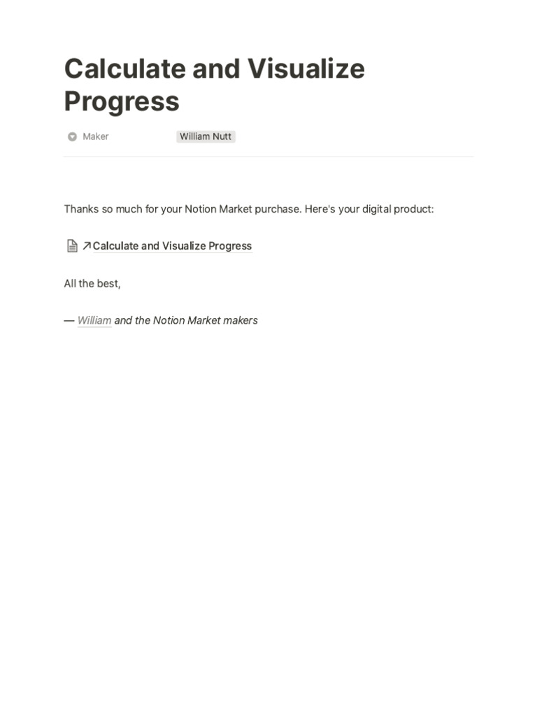 WN Calculate and Visualize Progress | PDF