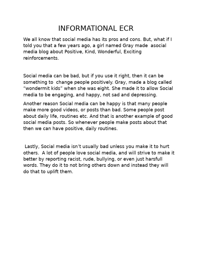 Informational Ecr Today. | PDF