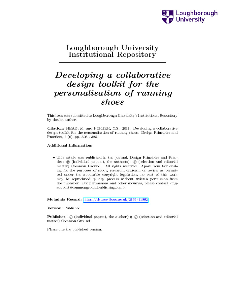Developing A Collaborative Design Toolkit For The Personalisation of ...