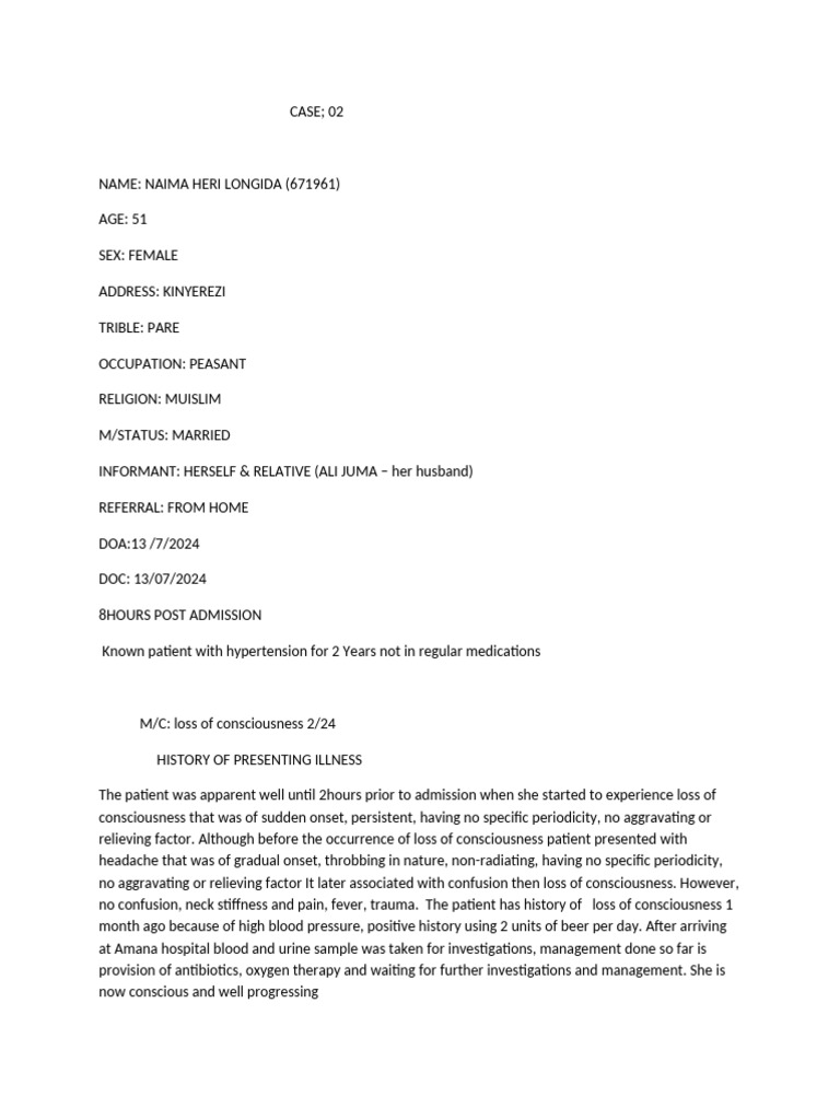 CASE 54 | PDF | Hypertension | Medical Specialties