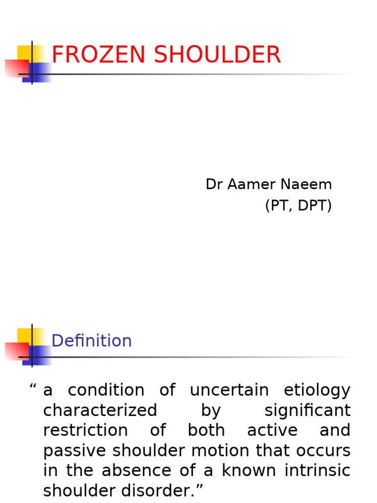 3. Frozen Shoulder | PDF | Anatomical Terms Of Motion | Musculoskeletal ...