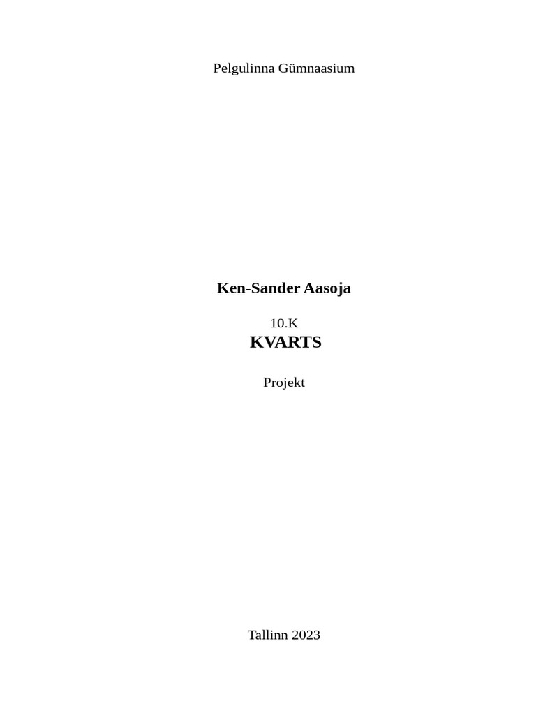 KVARTS | PDF