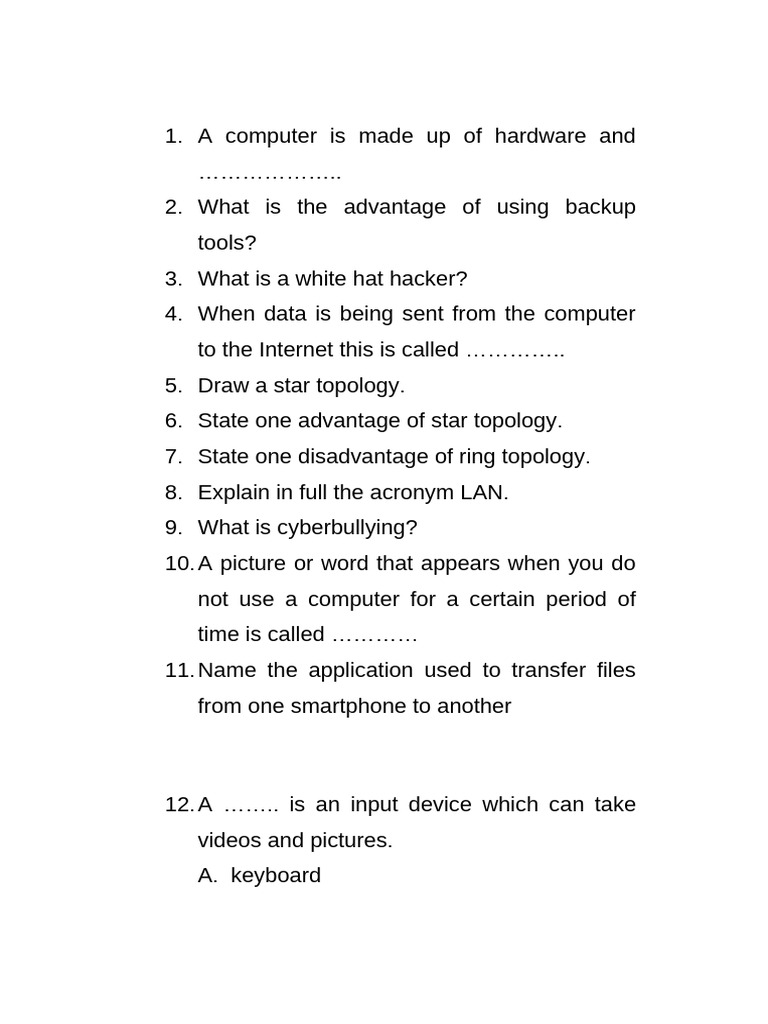 ICT Question Bank | PDF | Computer Virus | Malware