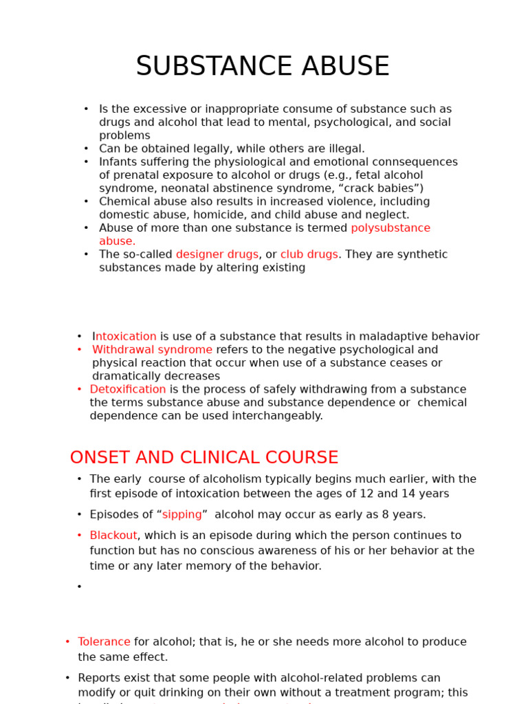 Psych PPT | PDF | Substance Abuse | Substance Dependence