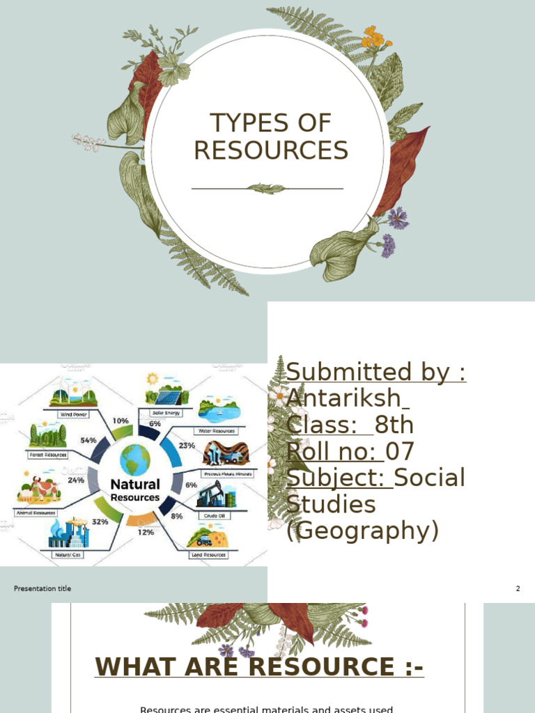 Types of Resources Explained | PDF | Resource | Human Resources