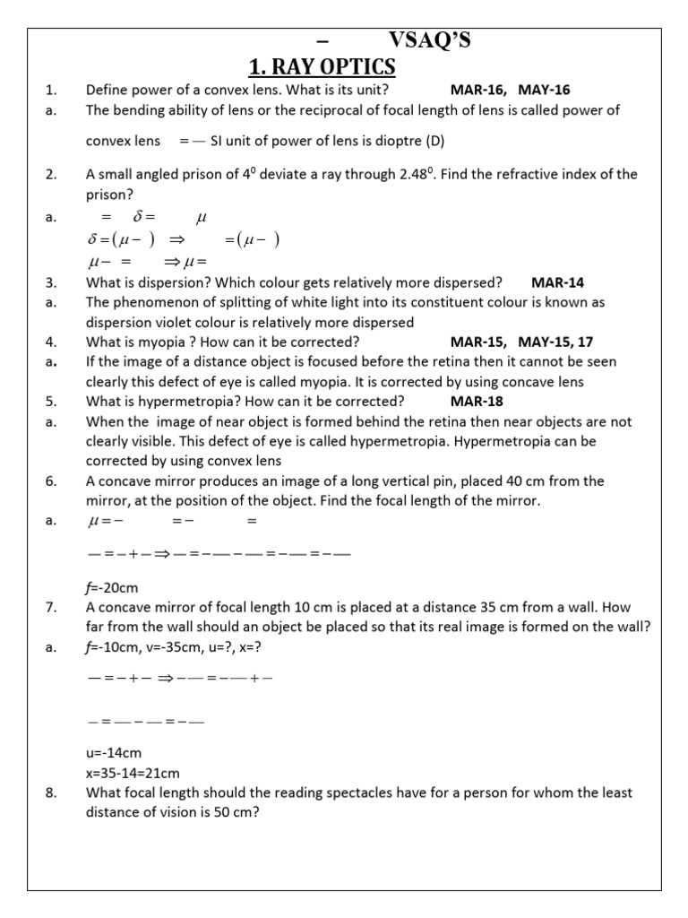 Physics 2 Vsaq's With Answers 1 | PDF | P–N Junction | Diode