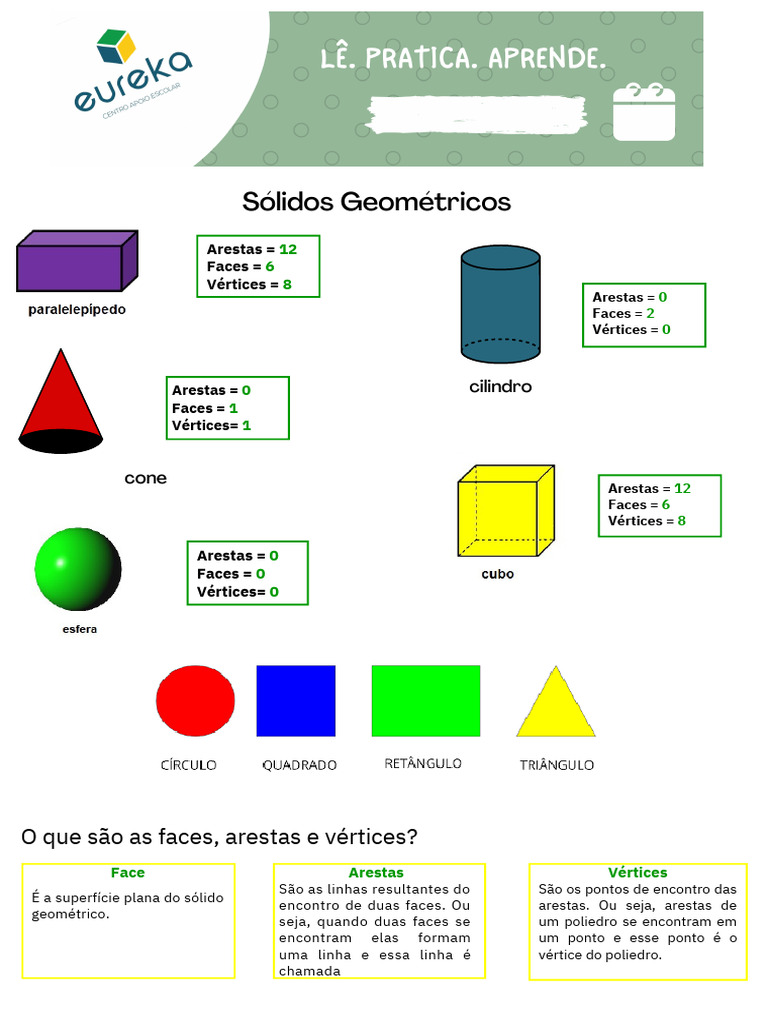 Ficha Formativa Solidos Geometricos 3oano (1) | PDF