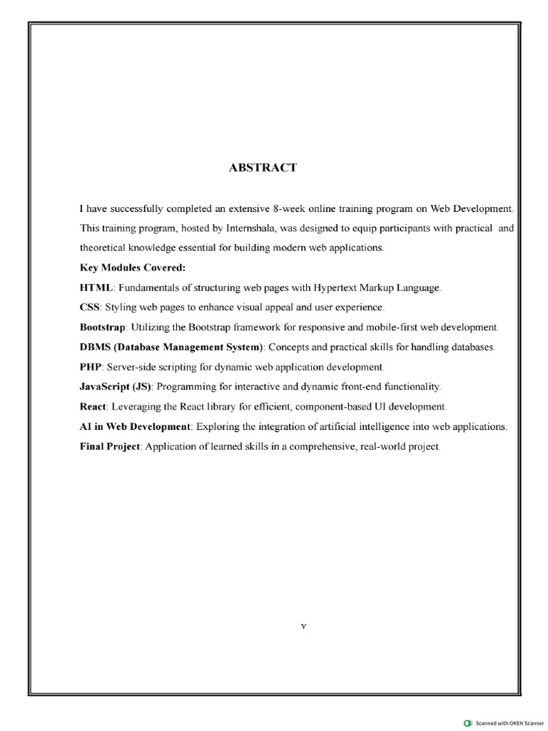 REPORT Final Internship Modified | PDF