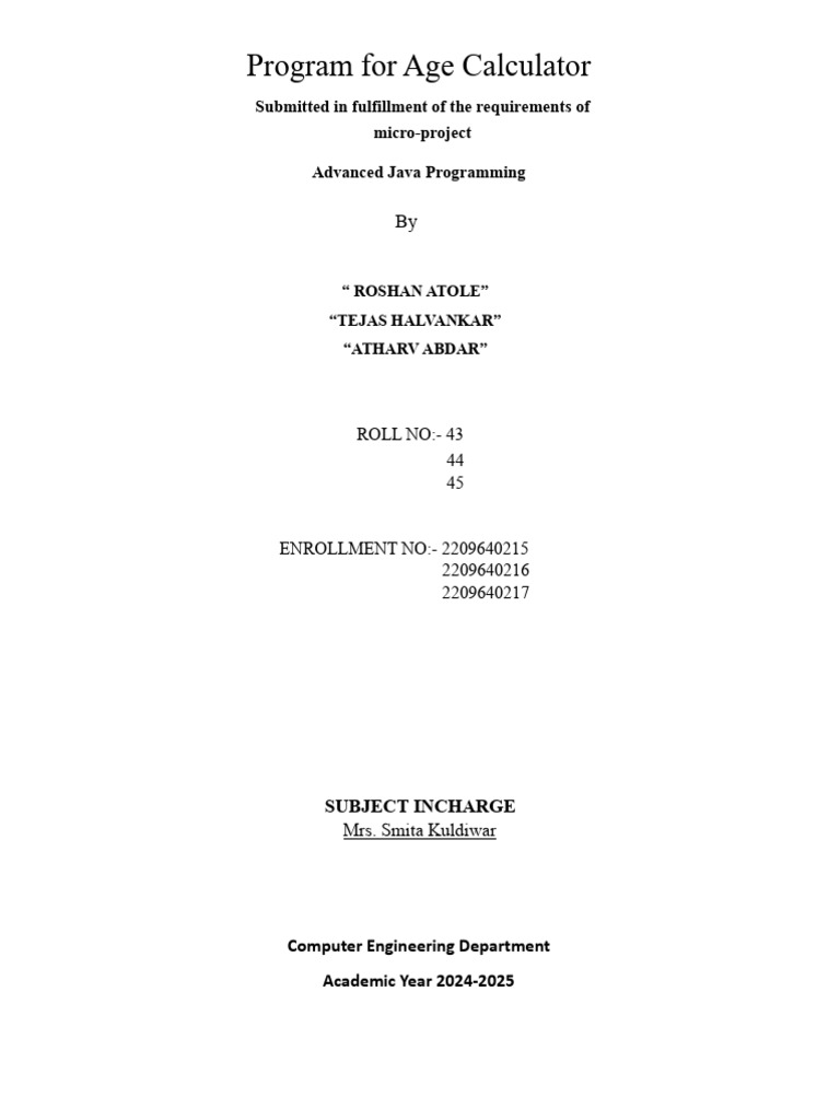 AJP Microproject-1 Edited | PDF | Engineering | Computer Programming