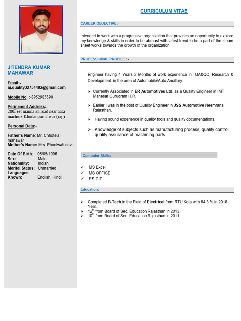 1.jitendra CV March 2024 | PDF | Audit | Business