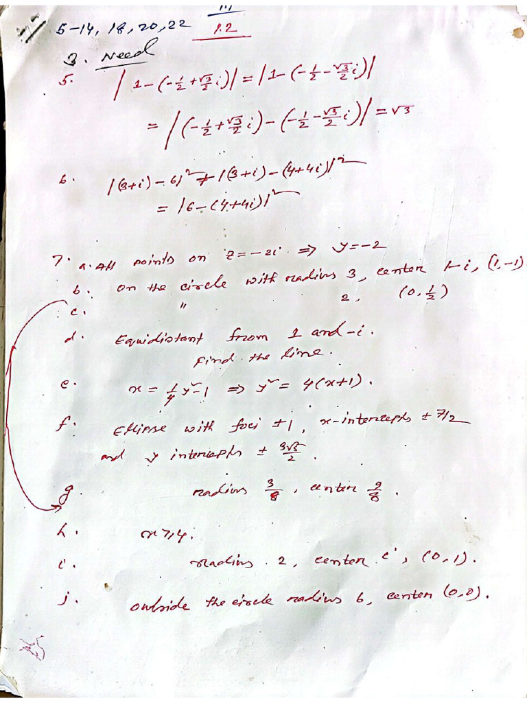 Note On Complex Algebra (Raw) | PDF