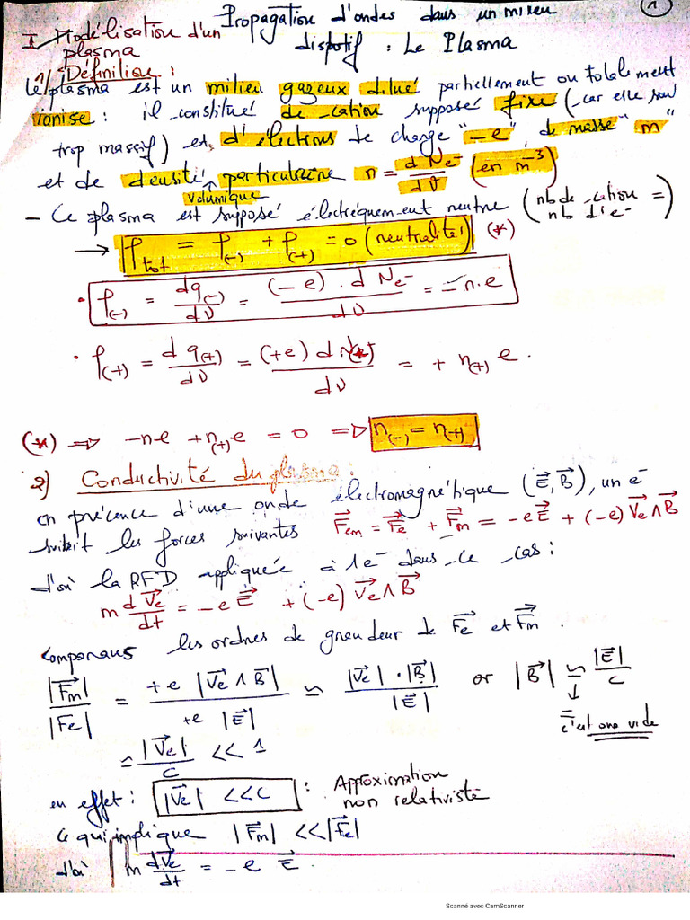 Propagations D'ondes Dans Un Milieu Dispersif Plasma | PDF
