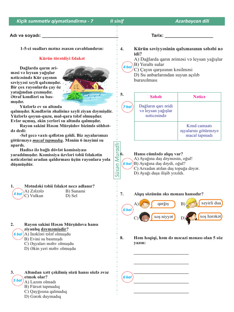 Azerbaycan Dili KSQ 7 - 2ci Sinif | PDF