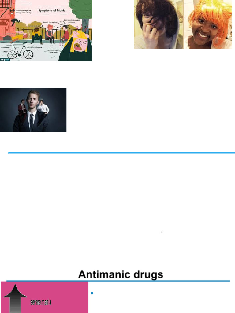 Anti-Manic Drugs Lecture#1 | PDF | Mania | Bipolar Disorder