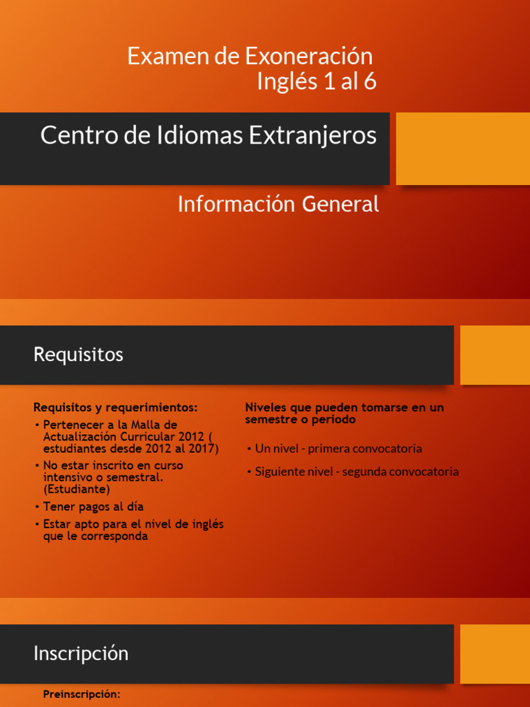 Informacion Examen de Exoneracion | PDF