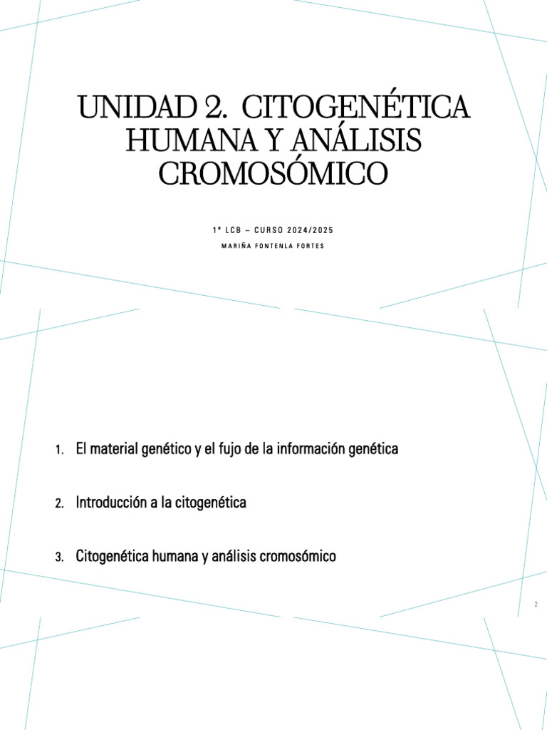 Citogenética Humana y Análisis Cromosómico | PDF | Mitosis | Mitosis