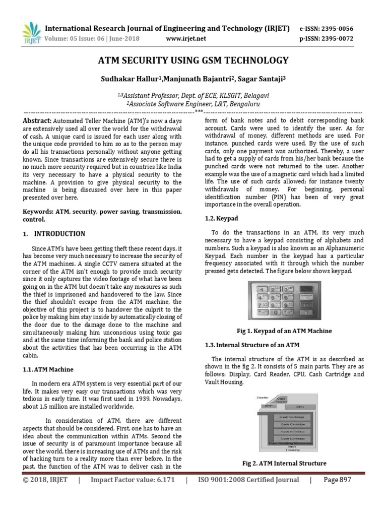 Atm Security Using GSM Technology | PDF | Rectifier | Relay