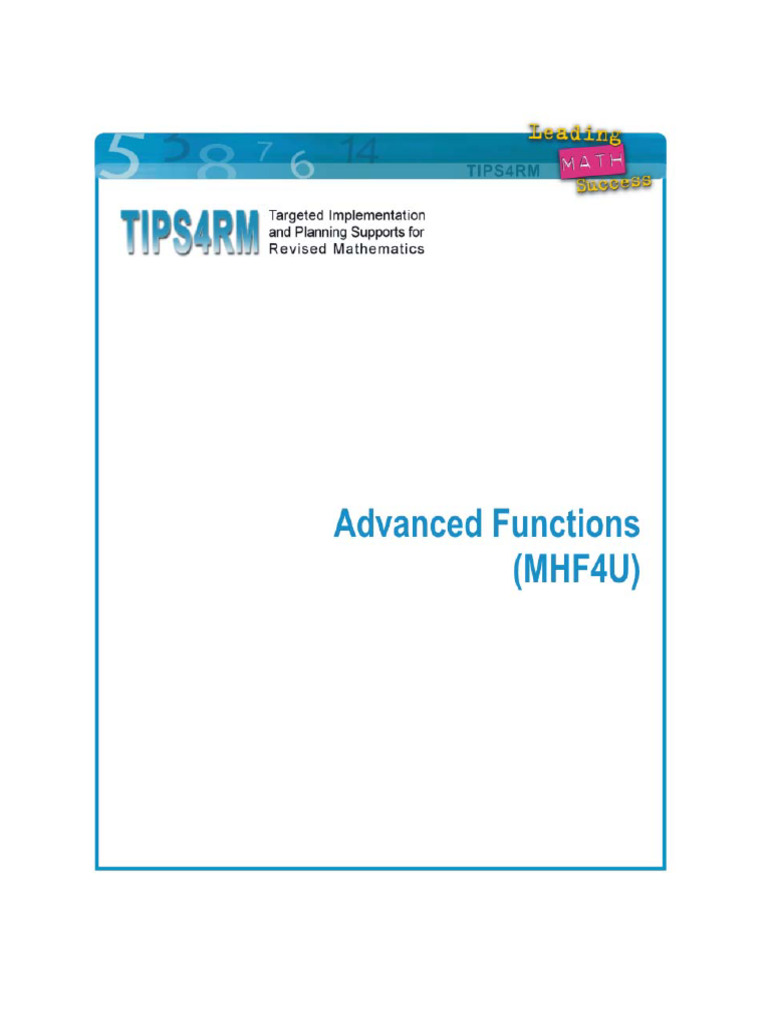 MHF4U Into Unit | PDF | Function (Mathematics) | Trigonometric Functions