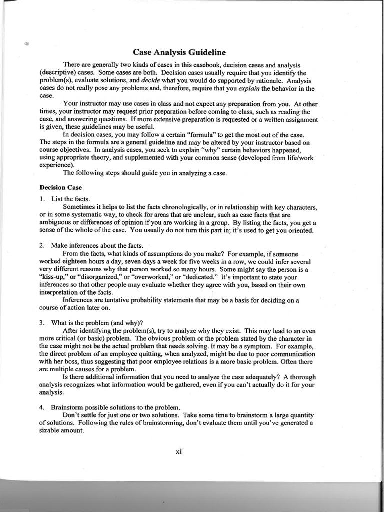 MAC Case Analysis Guidelines | PDF