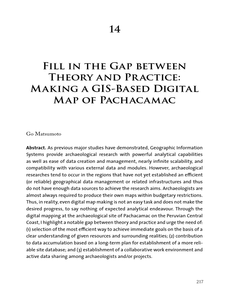Fill in The Gap Between Theory and Pract | PDF | Topography ...
