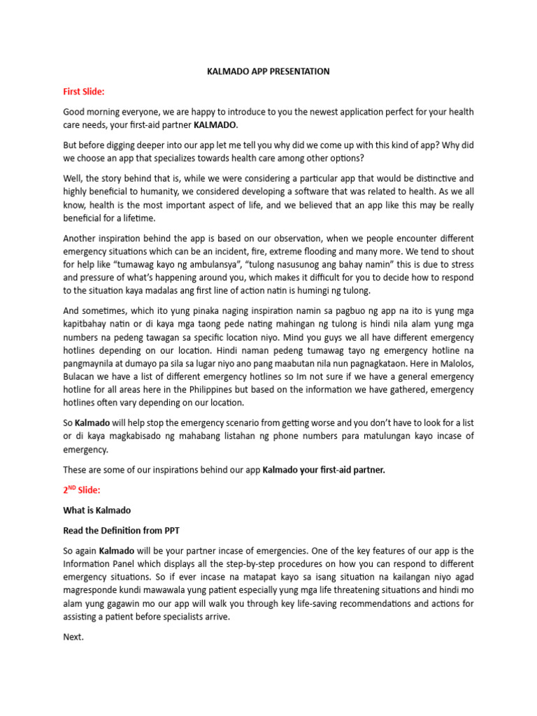 Kalmado App Presentation 2 | PDF | User Interface | Computing