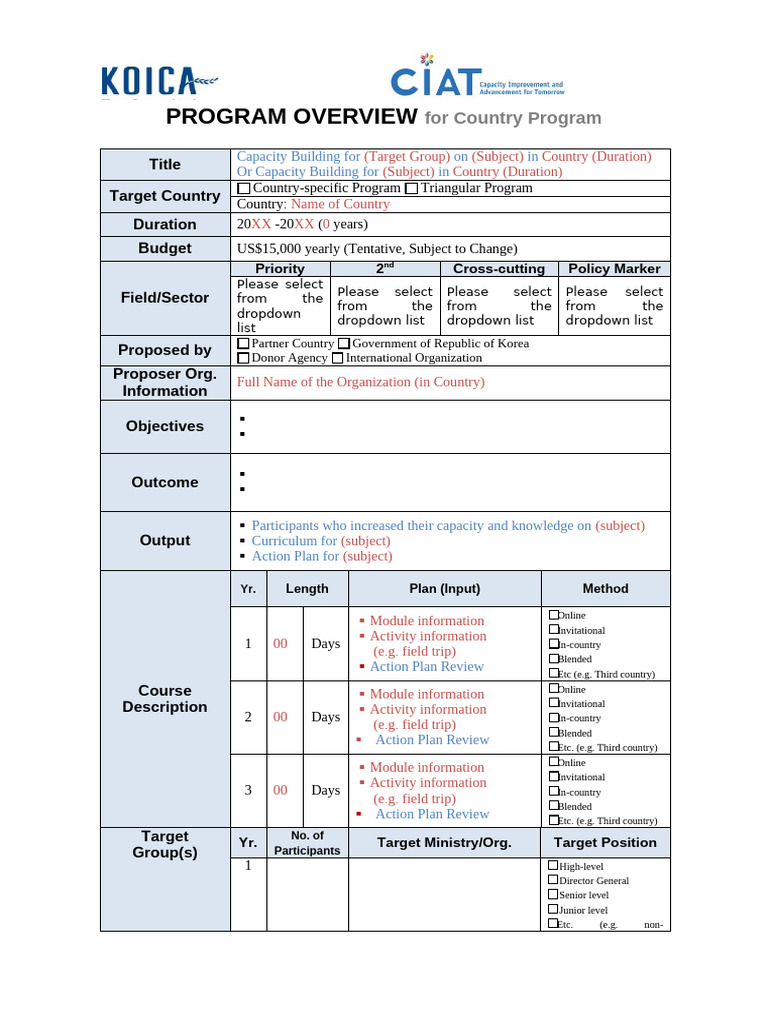 2026 KOICA Capacity Building Project Concept Paper | PDF | Capacity ...