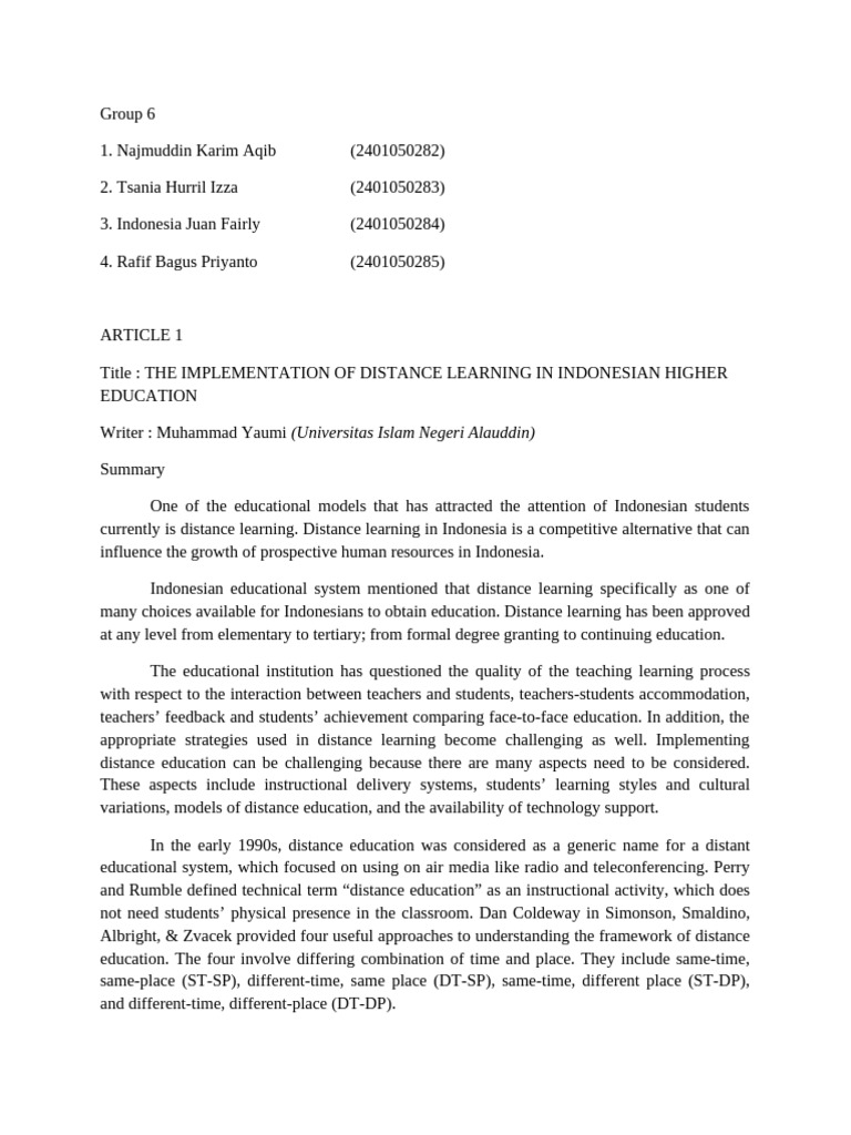 Long Distance Learning (1) | PDF | Distance Education | Learning