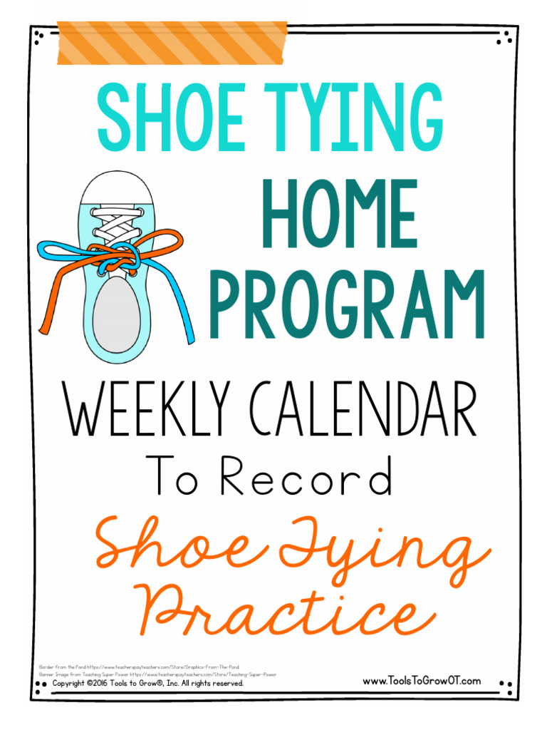 Shoe Tying Home Program | PDF