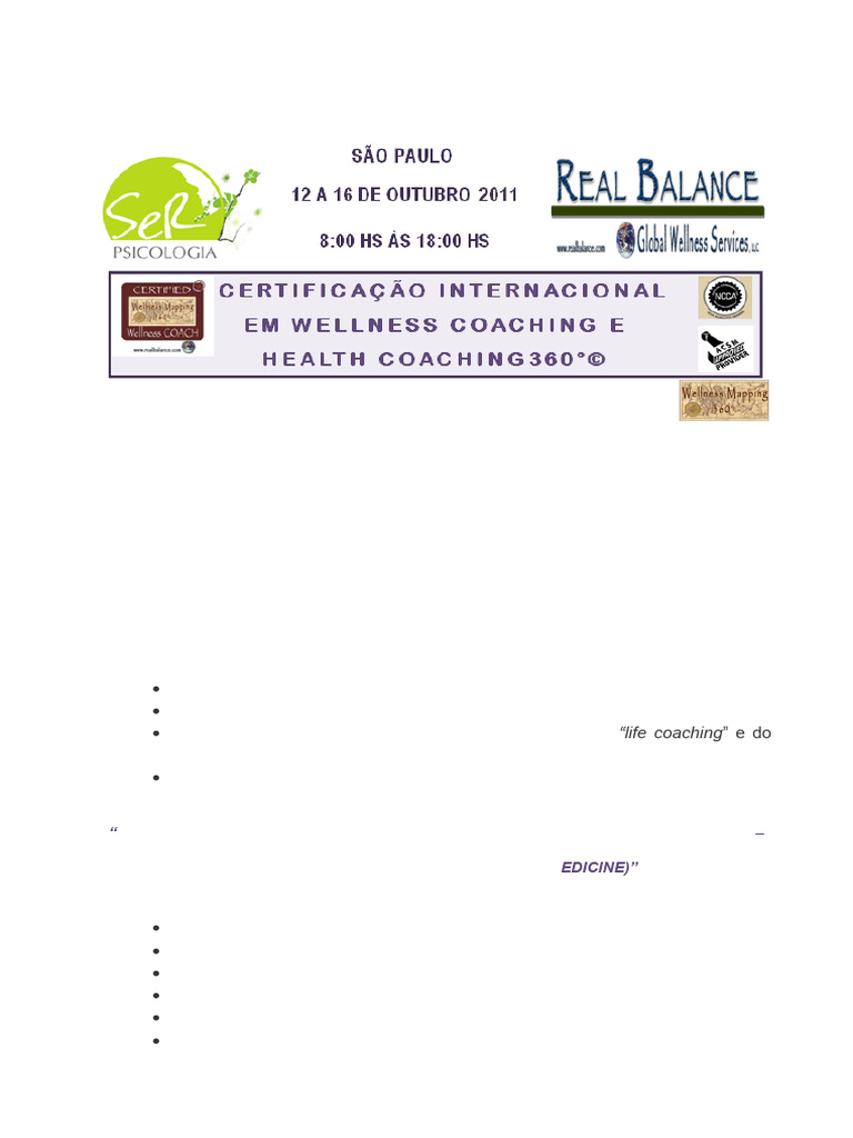 Folder Wellness Coaching | PDF | Conceitos psicológicos | Psicologia