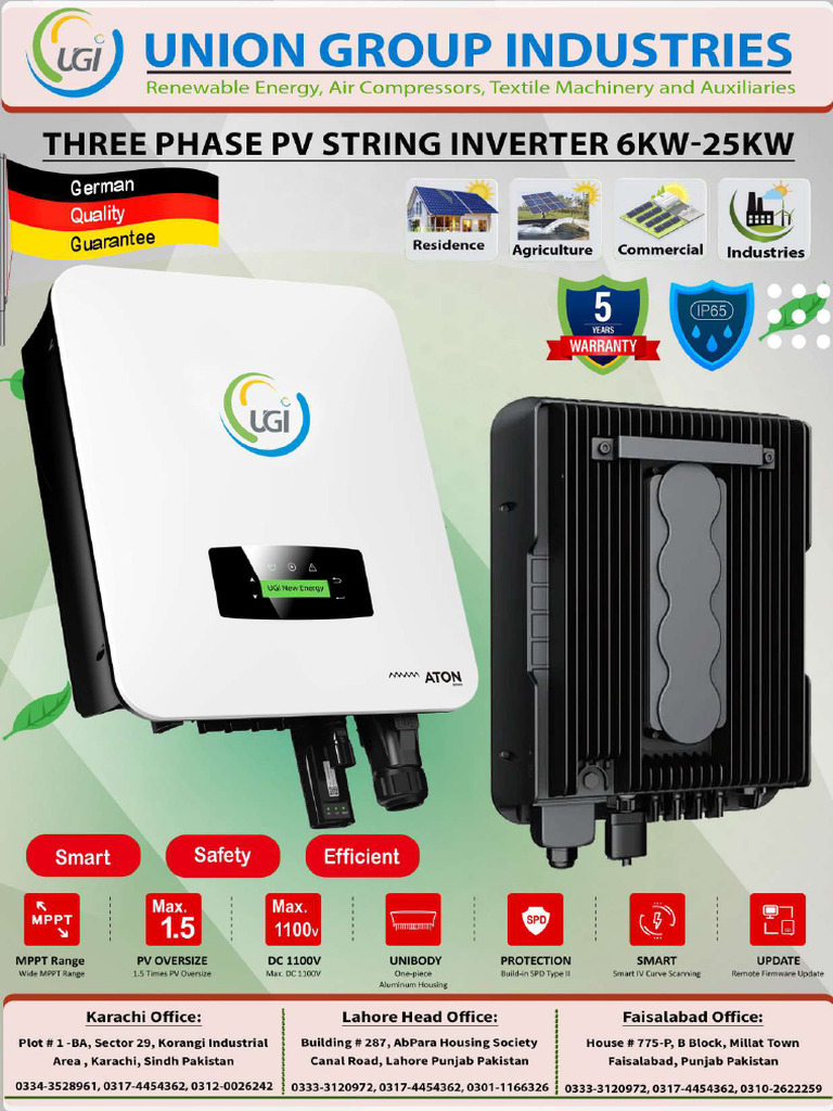 Three Phase PV String Inverter 6-25kw | PDF