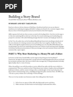 Building A Storybrand Summary Pdf Brand