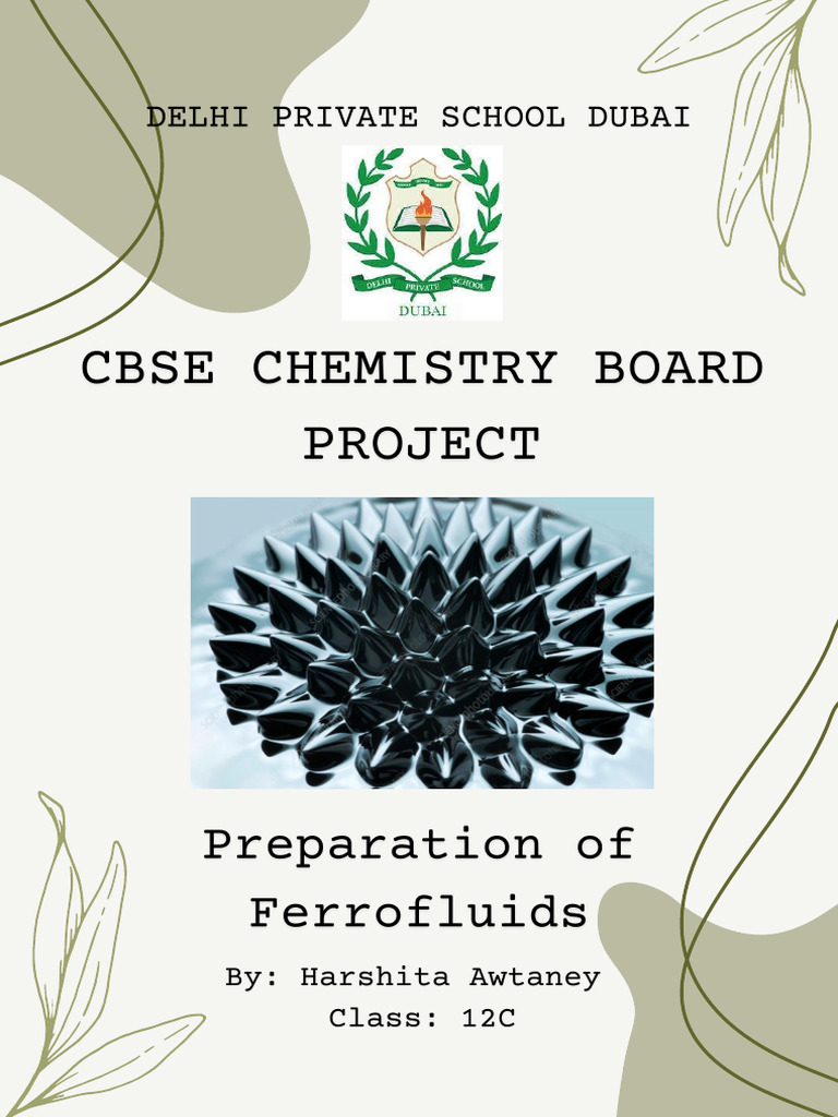 Cbse Chemistry Board Project | PDF | Nanoparticle | Materials Science