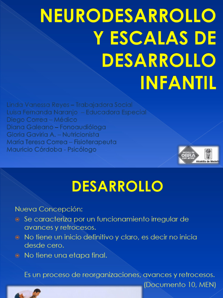 NEURODESARROLLO Y ESCALAS DE DESARROLLO INFANTIL | PDF | Cerebro | Desarrollo infantil