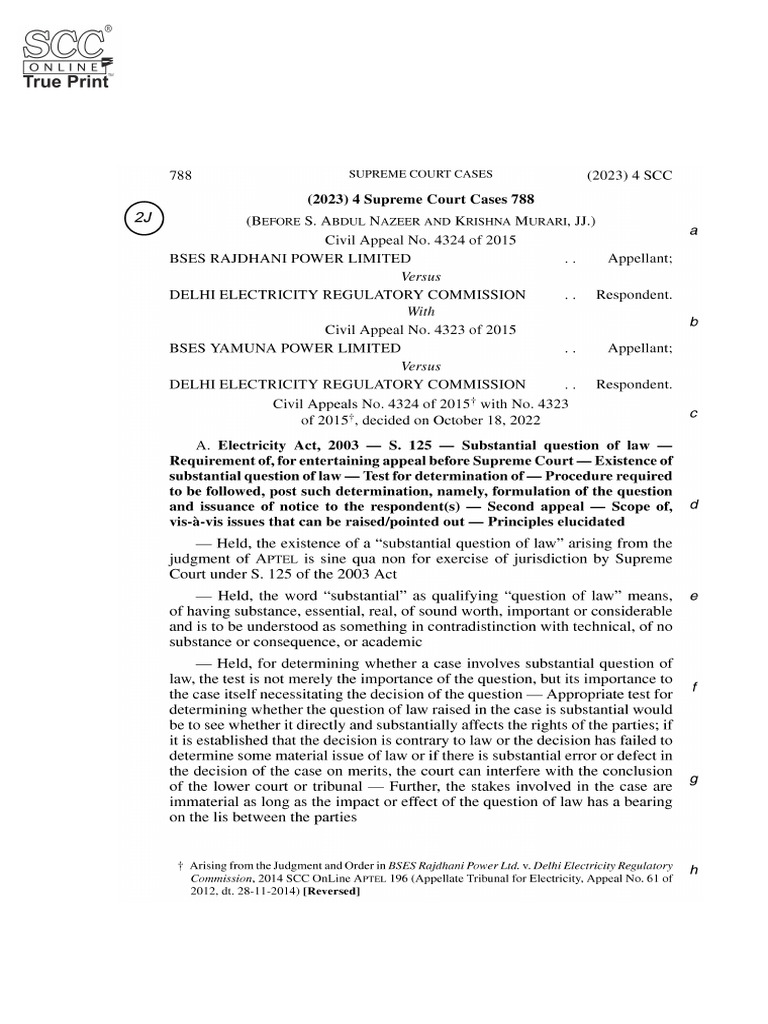 BSES Rajdhani Power Ltd. v. Delhi Electricity Regulatory Commission ...