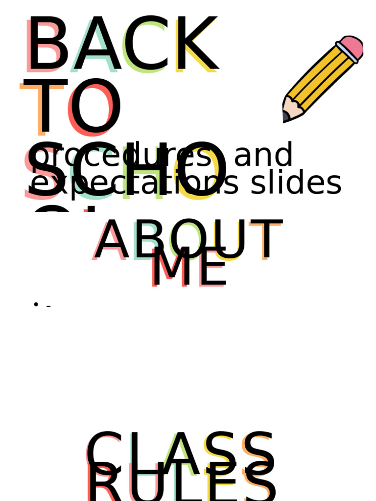 Back to School Procedures & Expectations | PDF