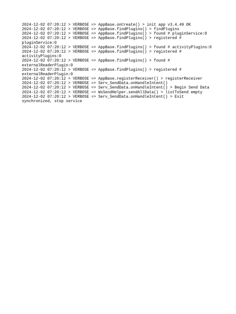 AppBase Initialization Log v3.4.49 | PDF