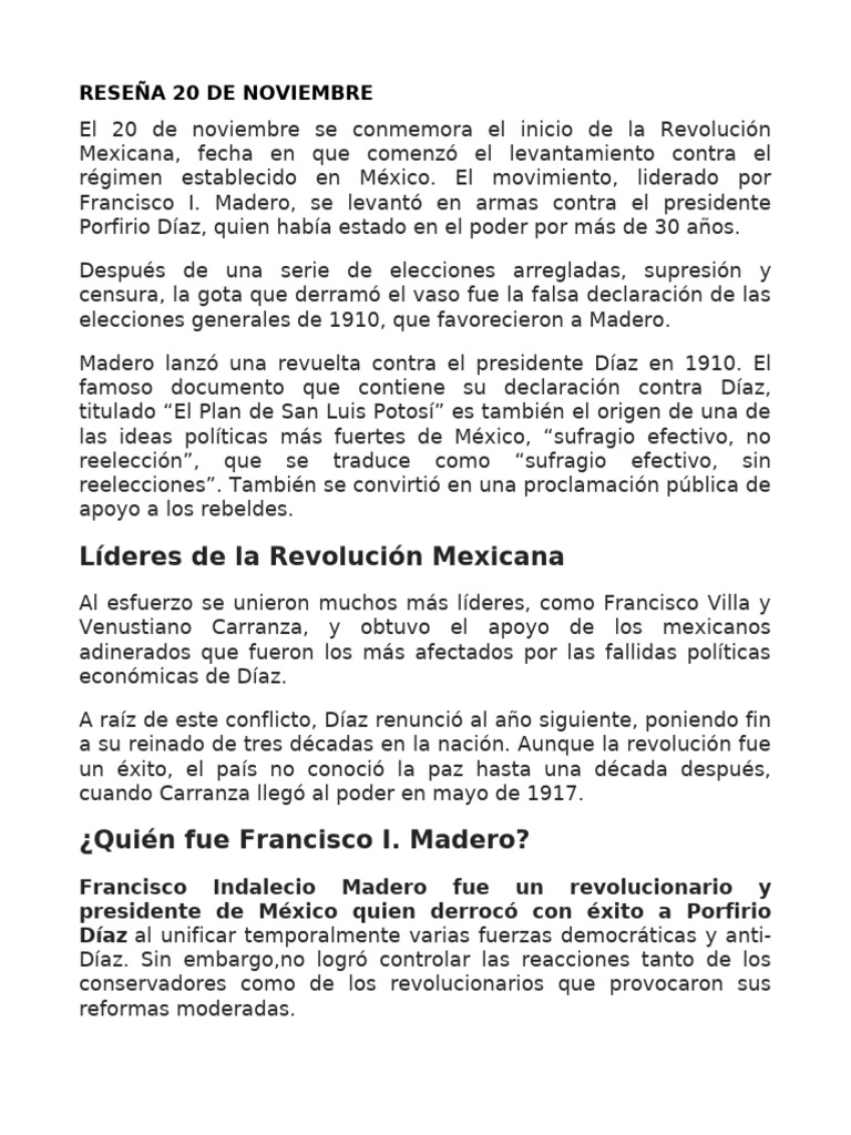 Reseña 20 Nov | PDF