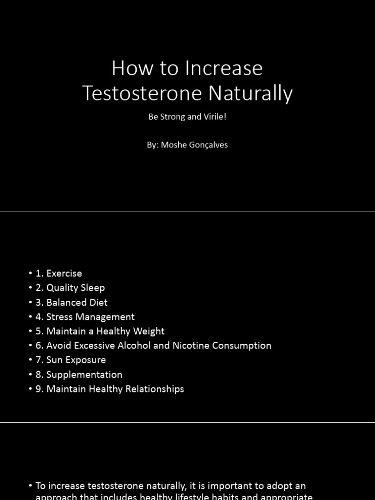 Boost Testosterone Naturally: Key Tips | PDF | Healthy Diet | Diet ...