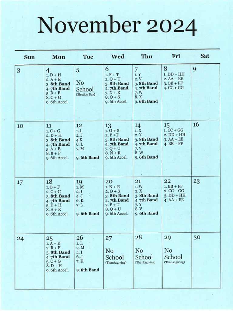 KJHS Band Nov 2024-1 | PDF